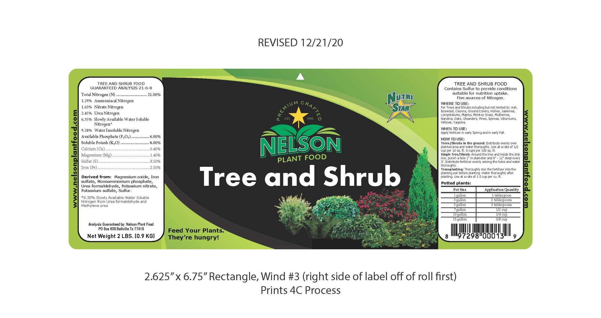 NutriStar Tree & Shrub - Nelson Plant Food